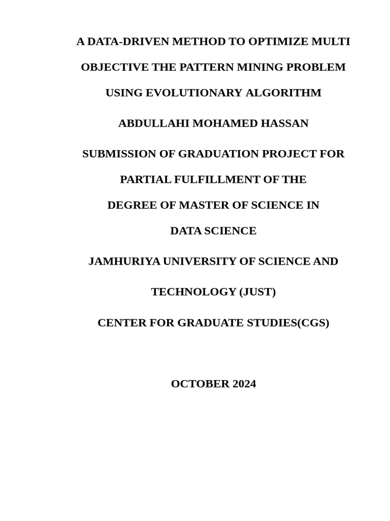 A Data Driven Method To Optimize Multi Objective The Pattern Mining