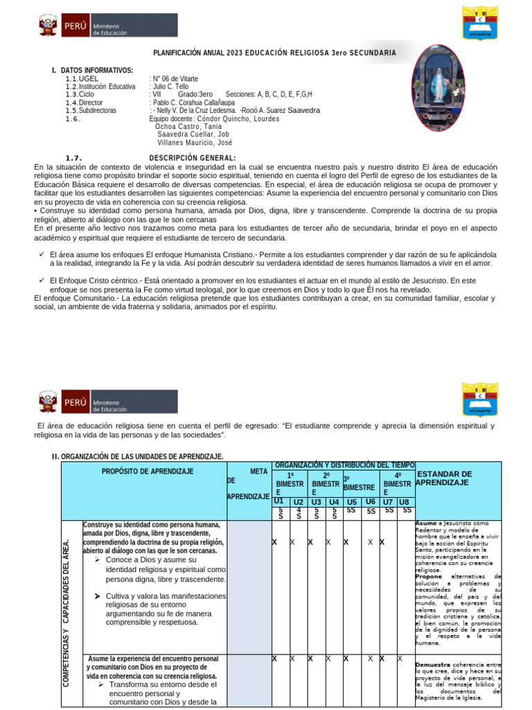 Programa 3ero - 2023 | PDF