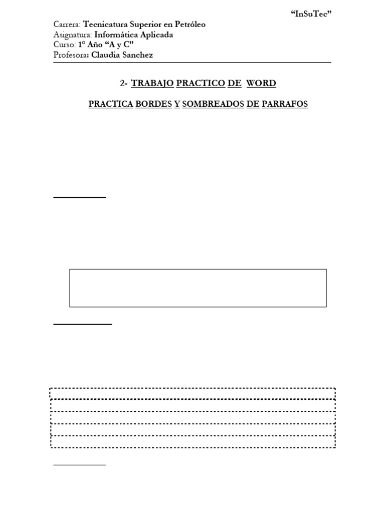 2 - Trabajo Práctico de Word | PDF