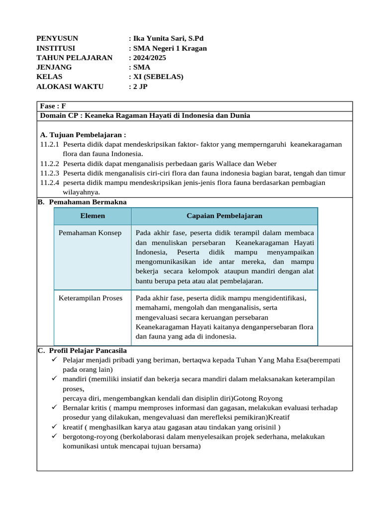 Modul Ajar Geo PPG 2024 | PDF
