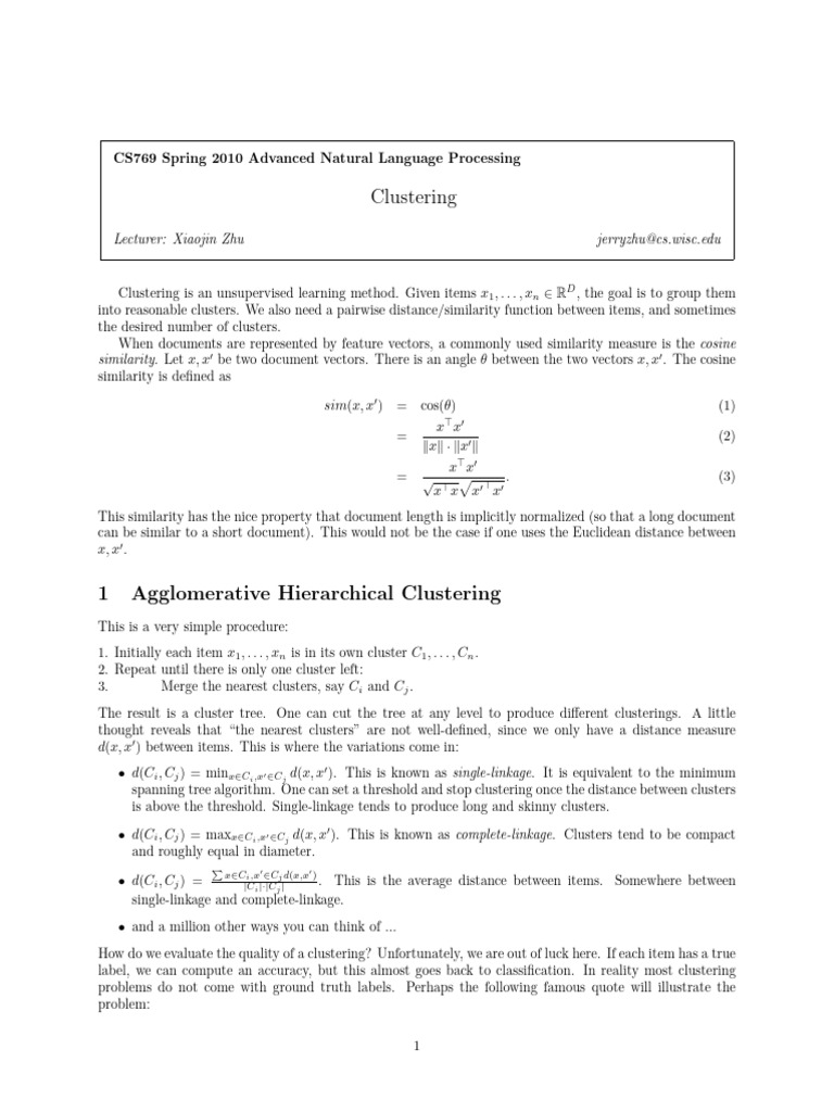 Clustering | PDF