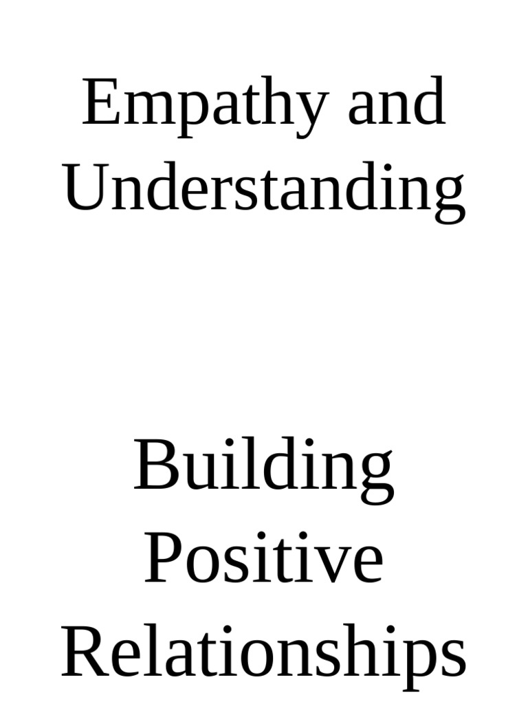 Empathy and Understanding | PDF