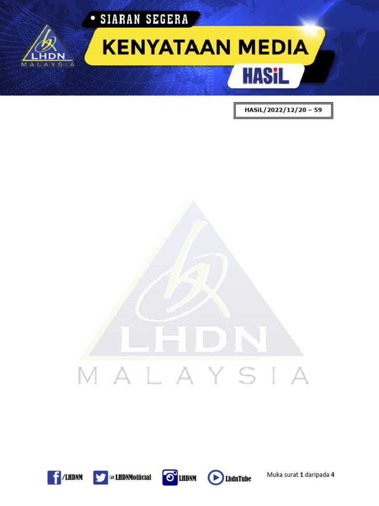 Alamat Beg Berkunci Lhdn | PDF