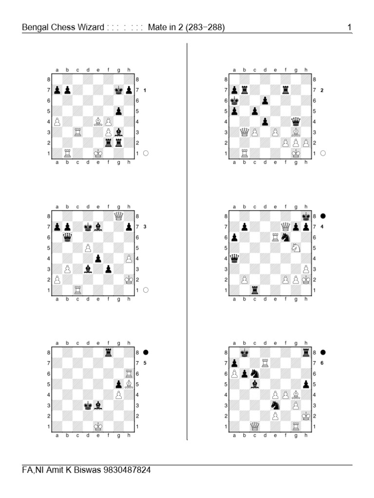 31. Mate in 2 (283-288) | PDF