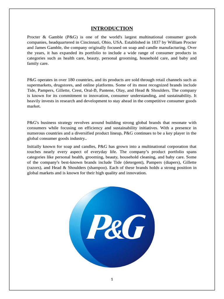 P&G Shruti | PDF | Procter & Gamble | Market (Economics)