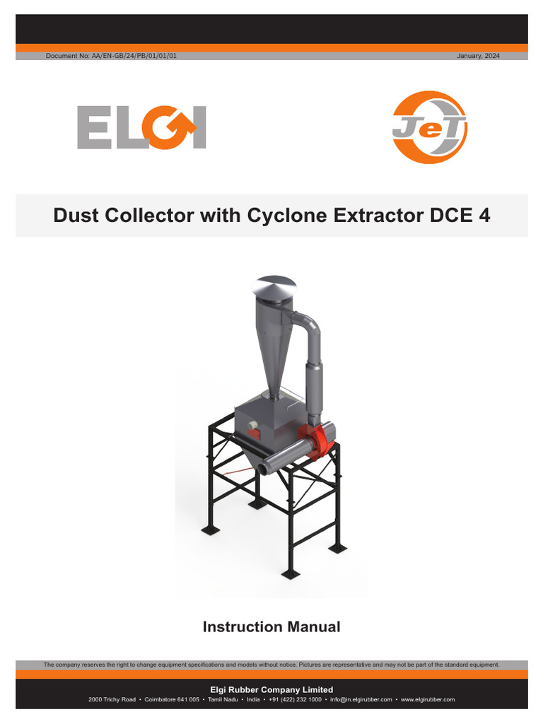 DCE 4 Cyclone Dust Collector Manual | PDF | Switch | Technology ...