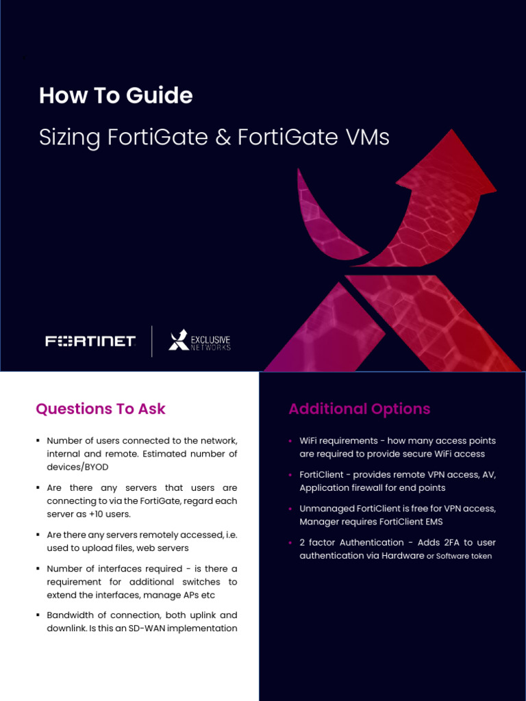 How To Guide Sizing FortiGate and FortiGate VM | PDF