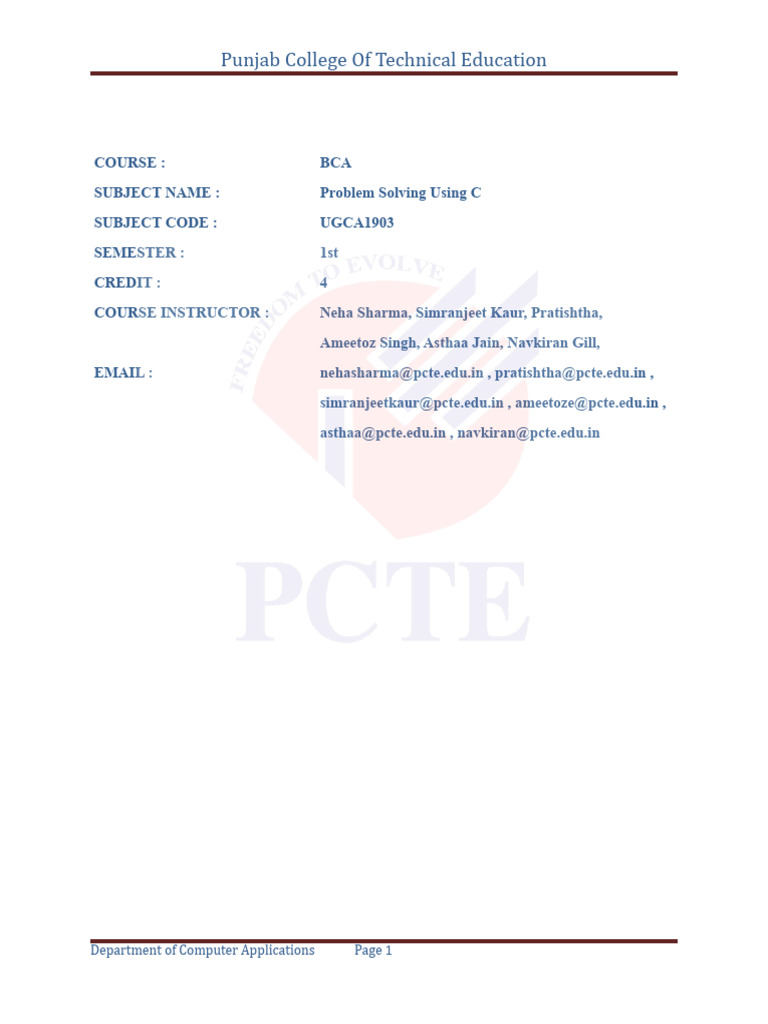 CourseModule BCA UGCA1903 | PDF