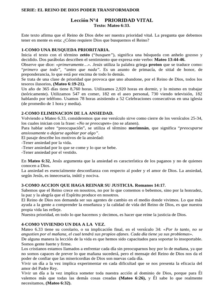 Leccion 4-PRIORIDAD VITAL | PDF