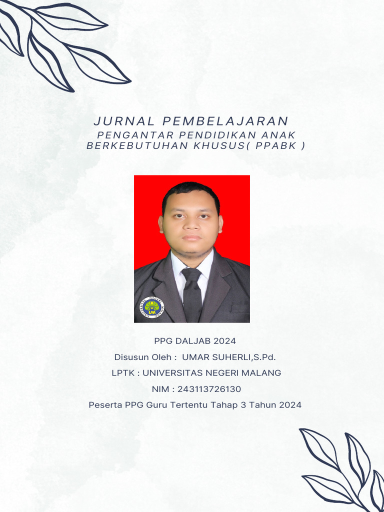 Jurnal Pembelajaran Pengantar Pendidikan Anak Berkebutuhan Khusus (Ppabk) - Umar Suherli, S.PD ...