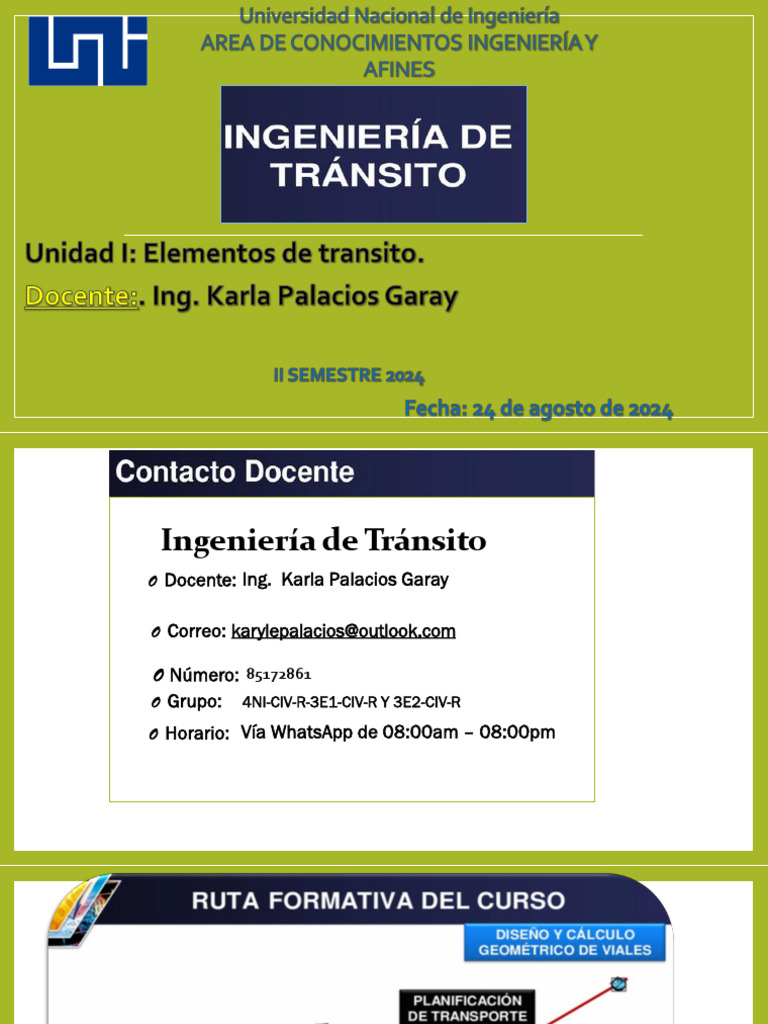 Unidad I-Elementos de Transito | PDF