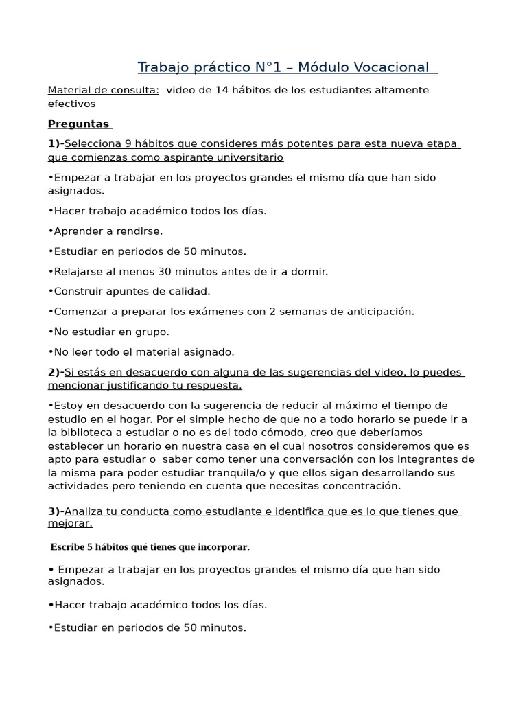 TP N°1 VOCACIONAL | PDF