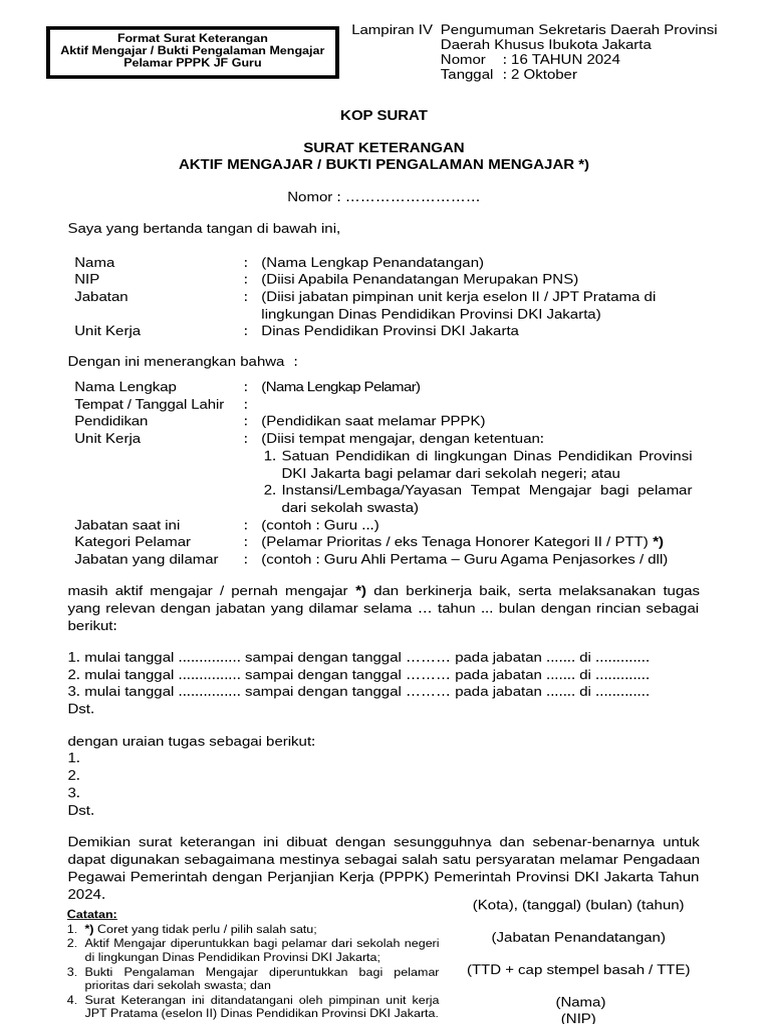 2024-10-02 Peng Sekda 16-Tahun-2024 Pp3kdlppdkijt24 L4 | PDF