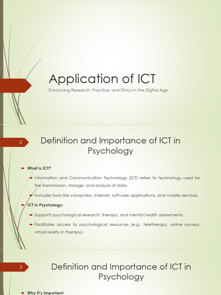 Lecture 01 Application of ICT | PDF