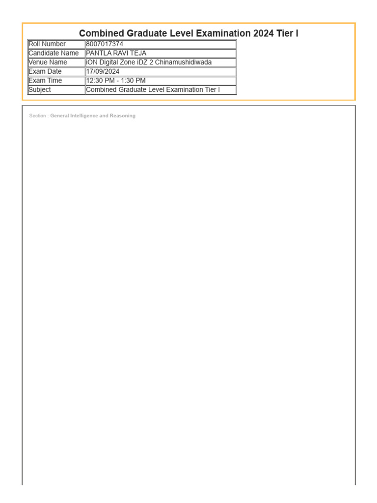 CGL Answer Key | PDF