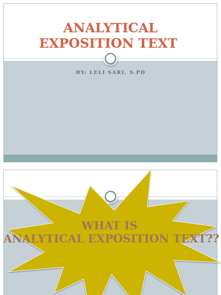 Analytical Exposition 1 | PDF | Science & Mathematics | Career & Growth
