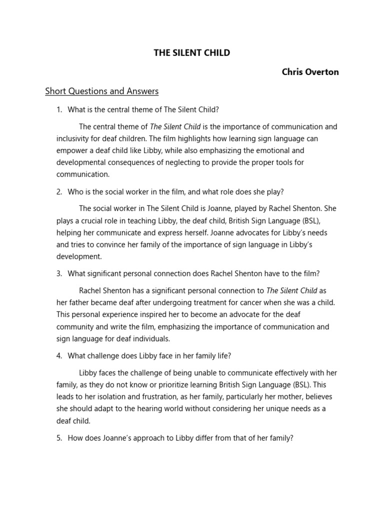 The Silent Child | PDF