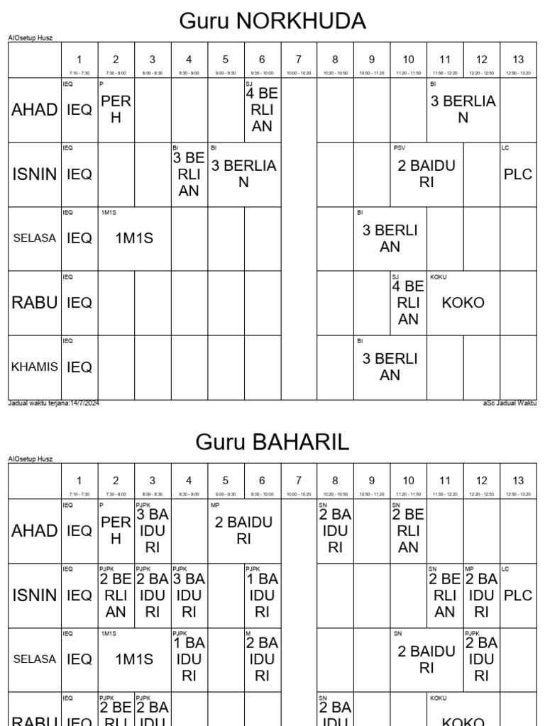 Jadual Guru 1f Latest Pdf