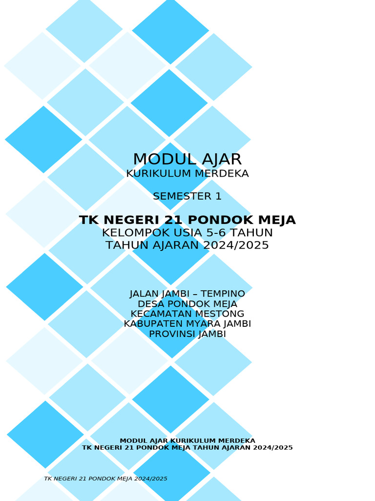 Modul - Ajar TK - B - Smt1 | PDF