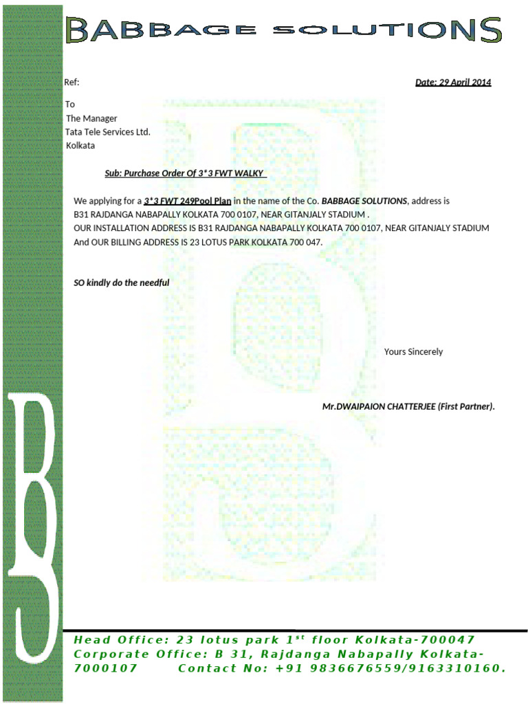 Babbage Solution Letter Head2 | PDF