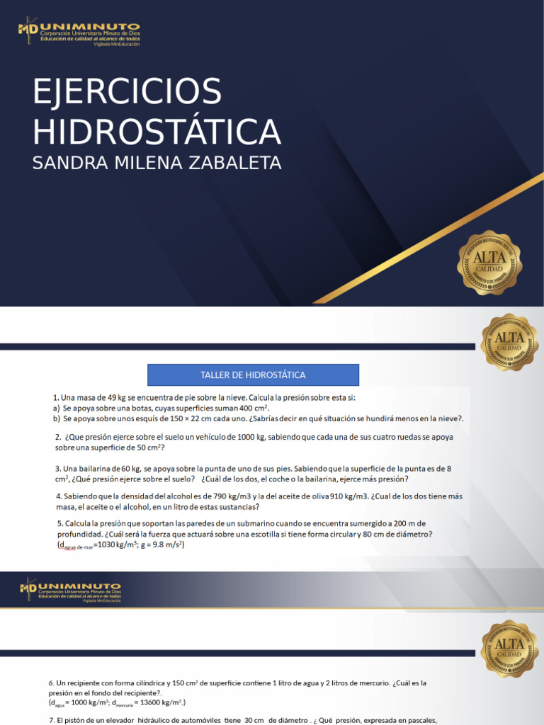 Taller Hidrostatica Pdf