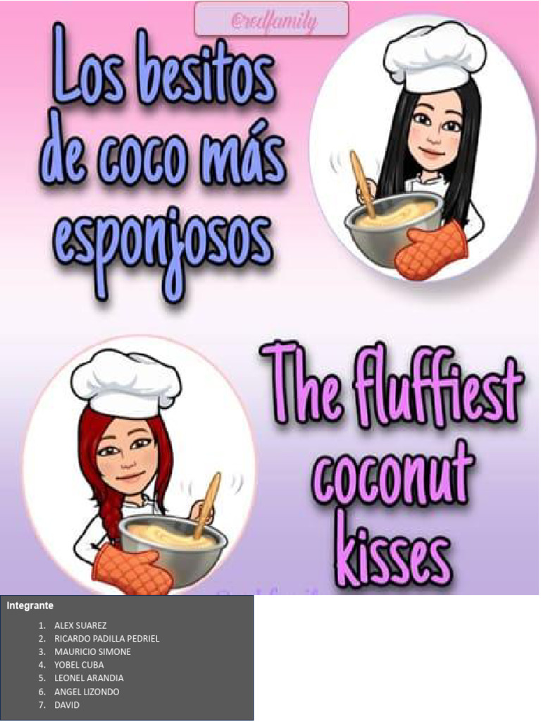 Receta fácil de Besitos de Coco | PDF