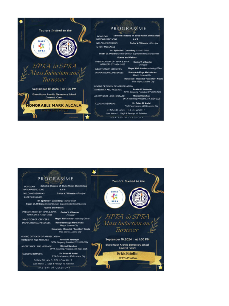 Induction Turnover 2024 Invitation | PDF