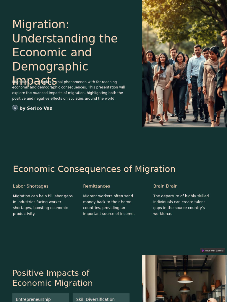 Migration Understanding The Economic and Demographic Impacts | PDF