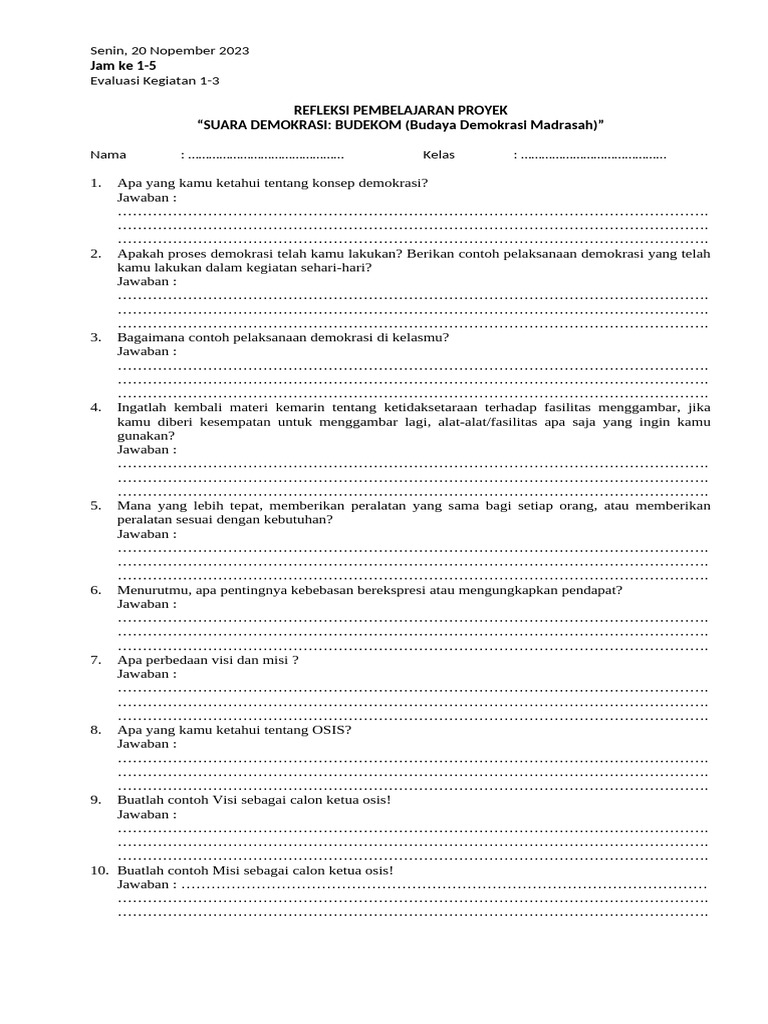 Evaluasi 1 | PDF