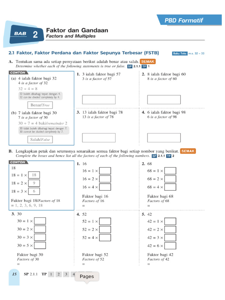Bab 2 Faktor Dan Gandaan | PDF