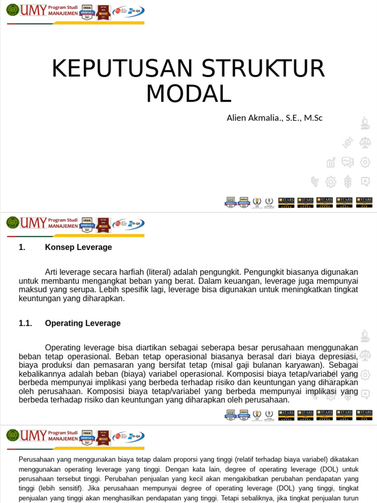 Keputusan Struktur Modal | PDF
