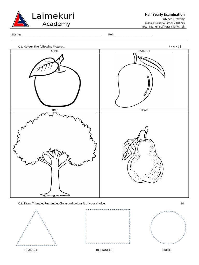 Class Nursery Drawing | PDF