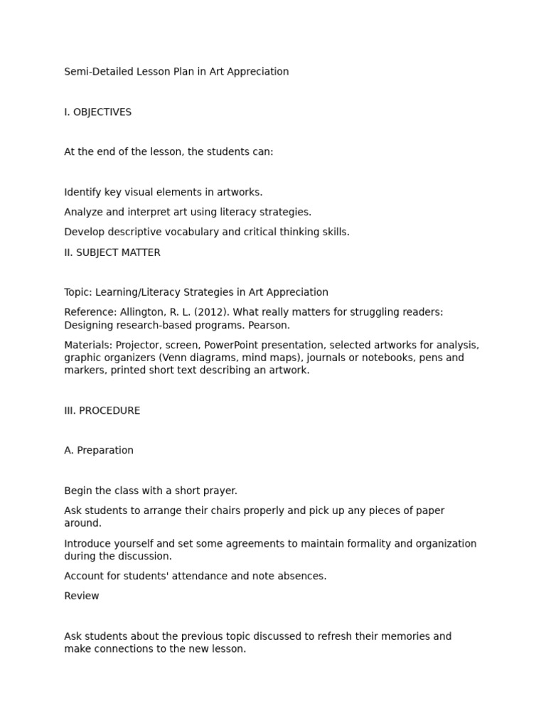 Semi Detailed Lesson Plan | PDF
