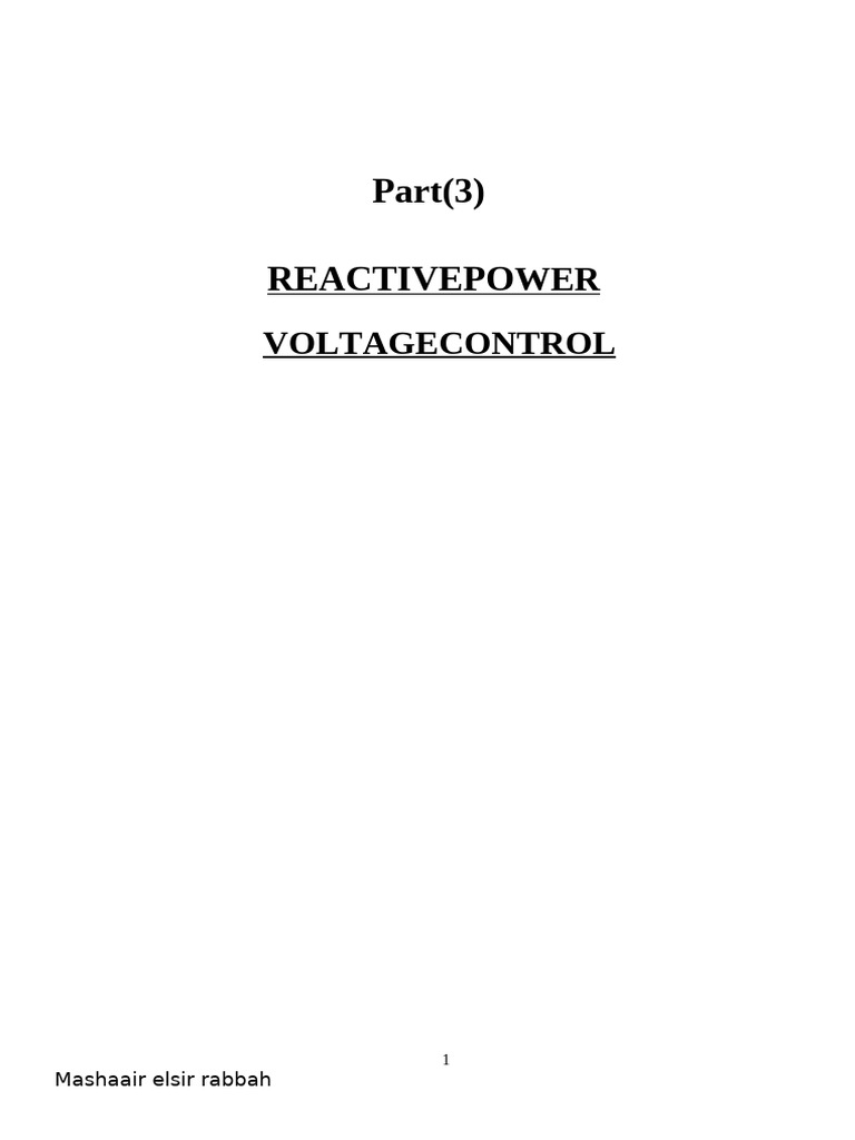 power system control part(3) | PDF