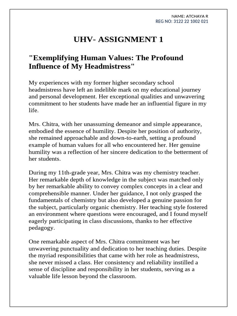 UHV- assignment1doc | PDF