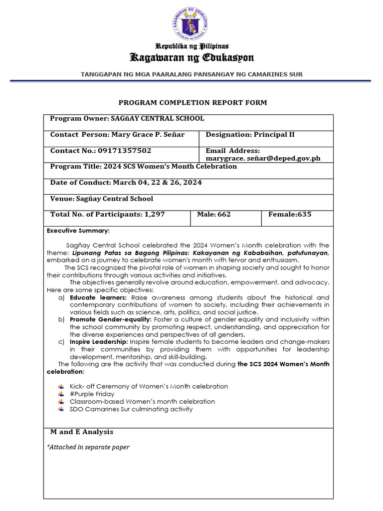 SCS_School-Completion-Report | PDF