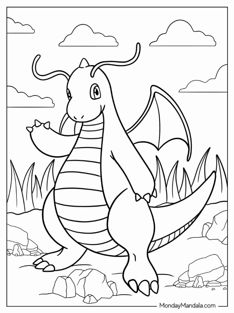 Coloring-Page-Of-Dragonite-Pokemon | PDF