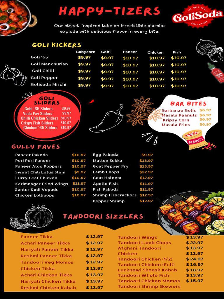 GoliSoda Food Menu | PDF