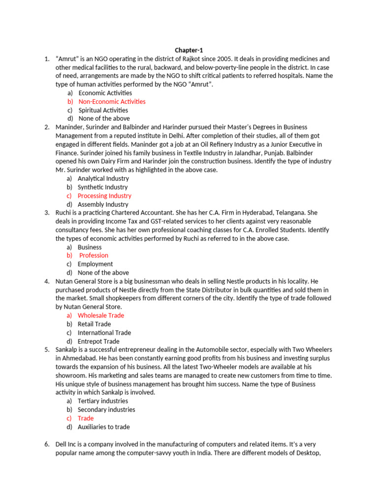 11 BST MCQ Topper Class | PDF