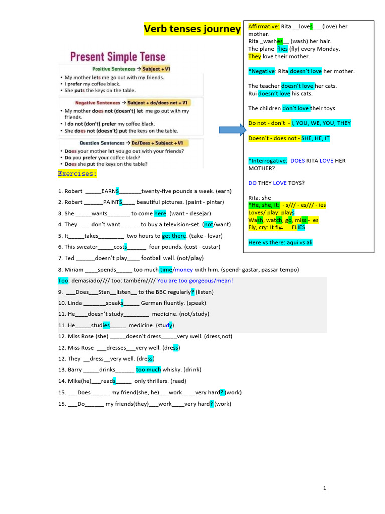 Maria-Morais Verb Tenses Journey LAST VERSION | PDF