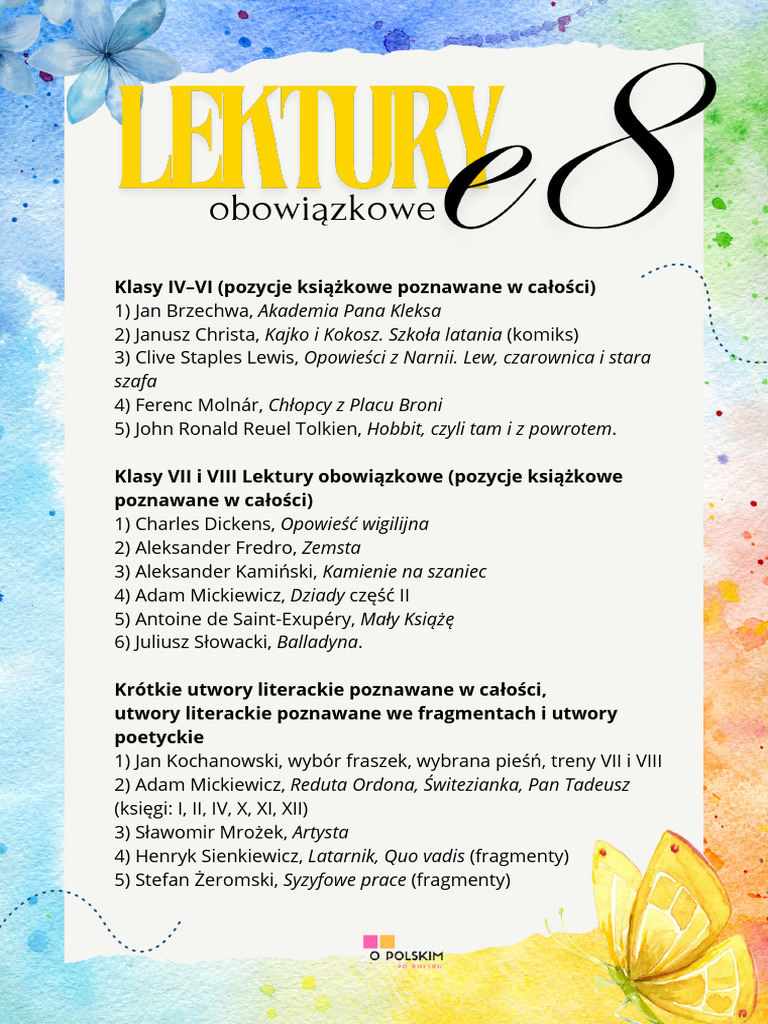 Lektury E8 | PDF