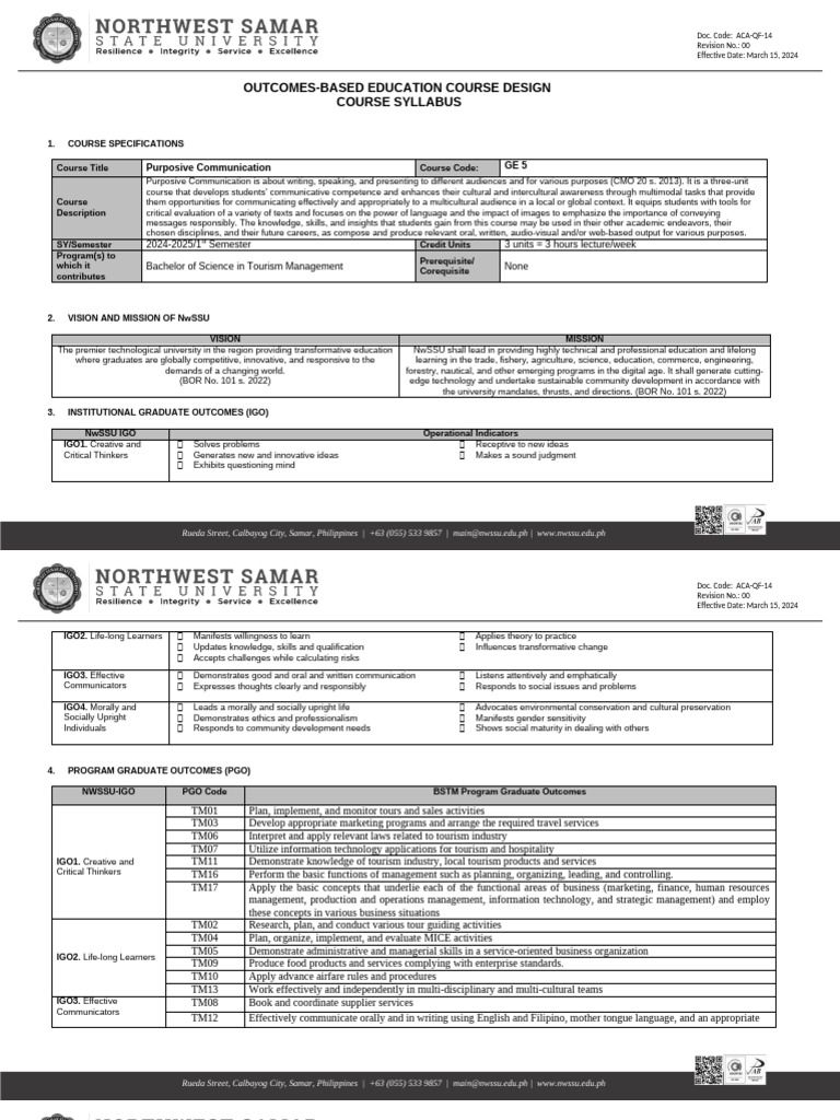 BSTM Course-Syllabus | PDF