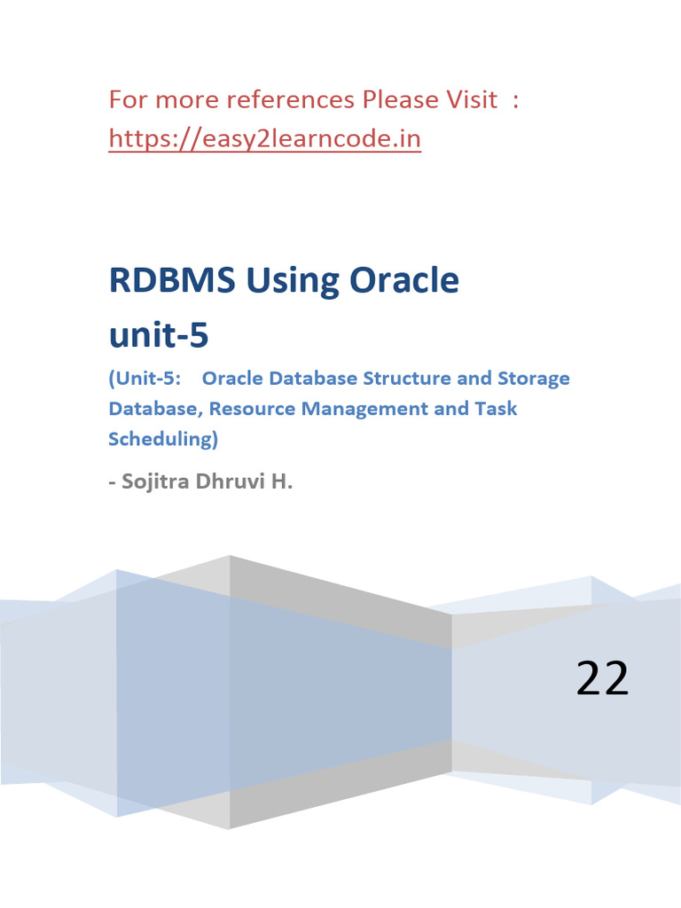 Unit-5 Final | PDF | Databases | Relational Database Unit-5 Final | PDF | Databases | Relational Database