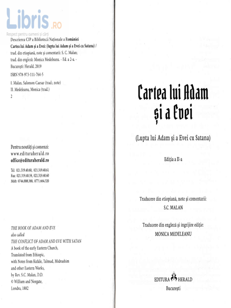 Cartea Lui Adam Si A Evei | PDF