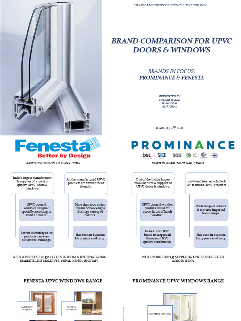 Upvc Comparison | PDF