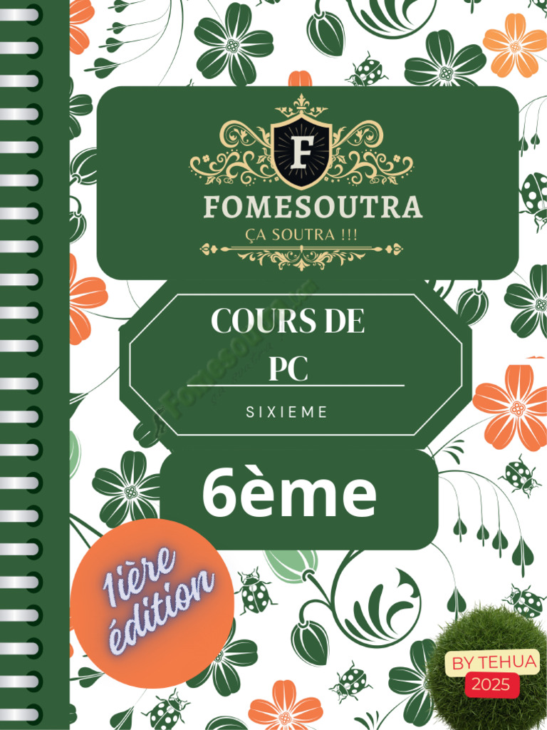 COURS PC 6ème Apc FOMESOUTRA EDITION | PDF