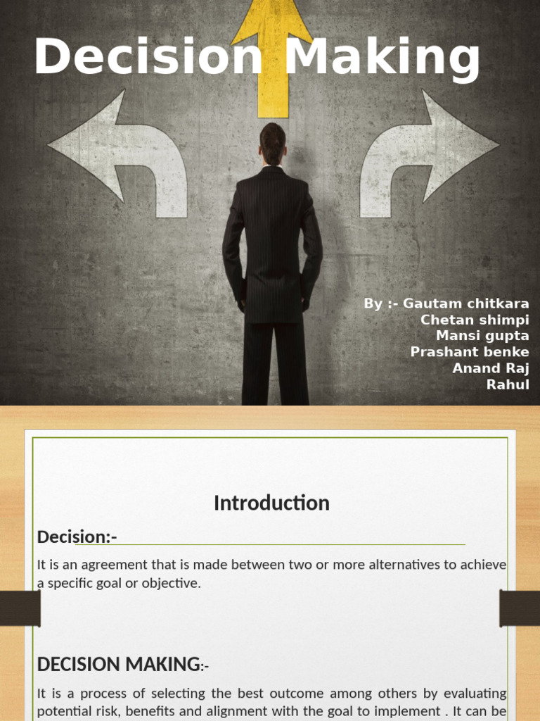Decisio Making Group 13 | PDF