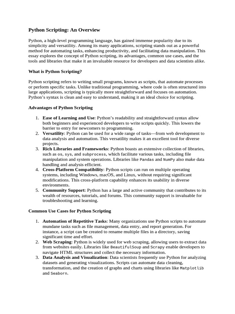 Python Scripting | PDF