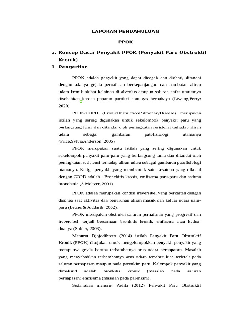 LP PPOK CK | PDF | Diseases And Disorders | Pulmonology