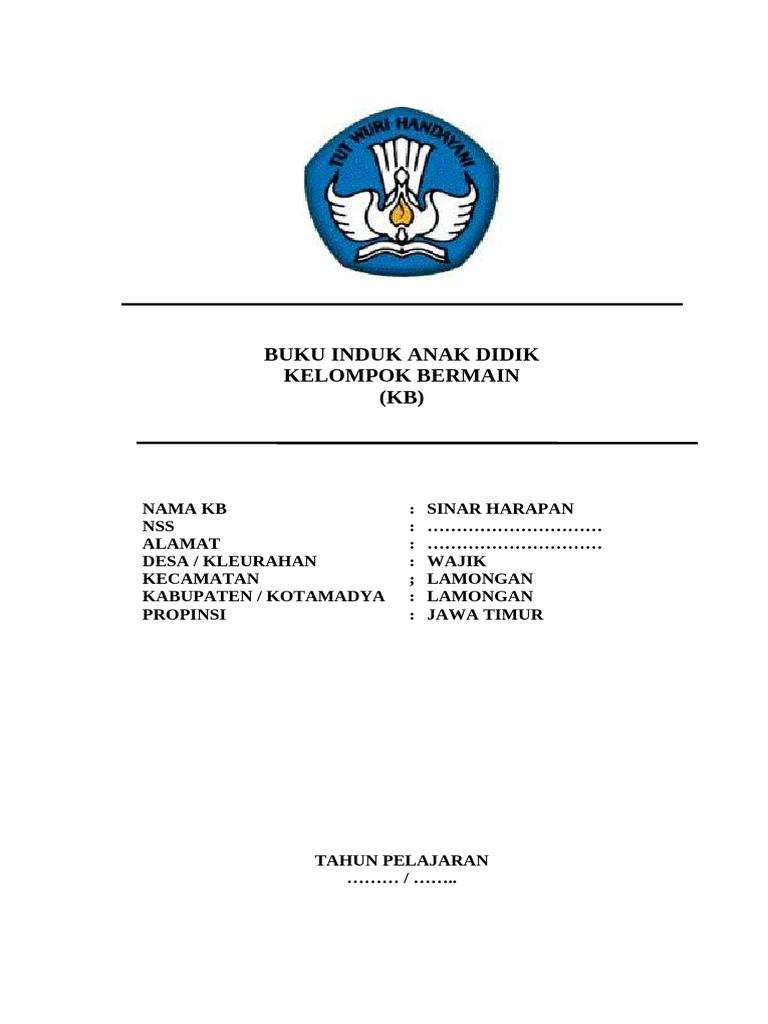 Buku Induk Anak Didik Paud | PDF